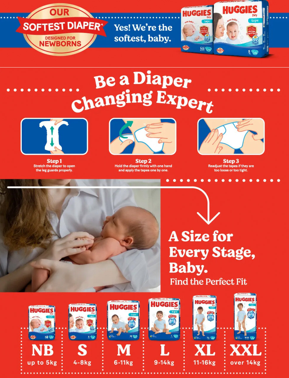 Huggies Dry Tape SJP S (80 Pcs x 3 Packs) (1 Carton) | Shopee Malaysia