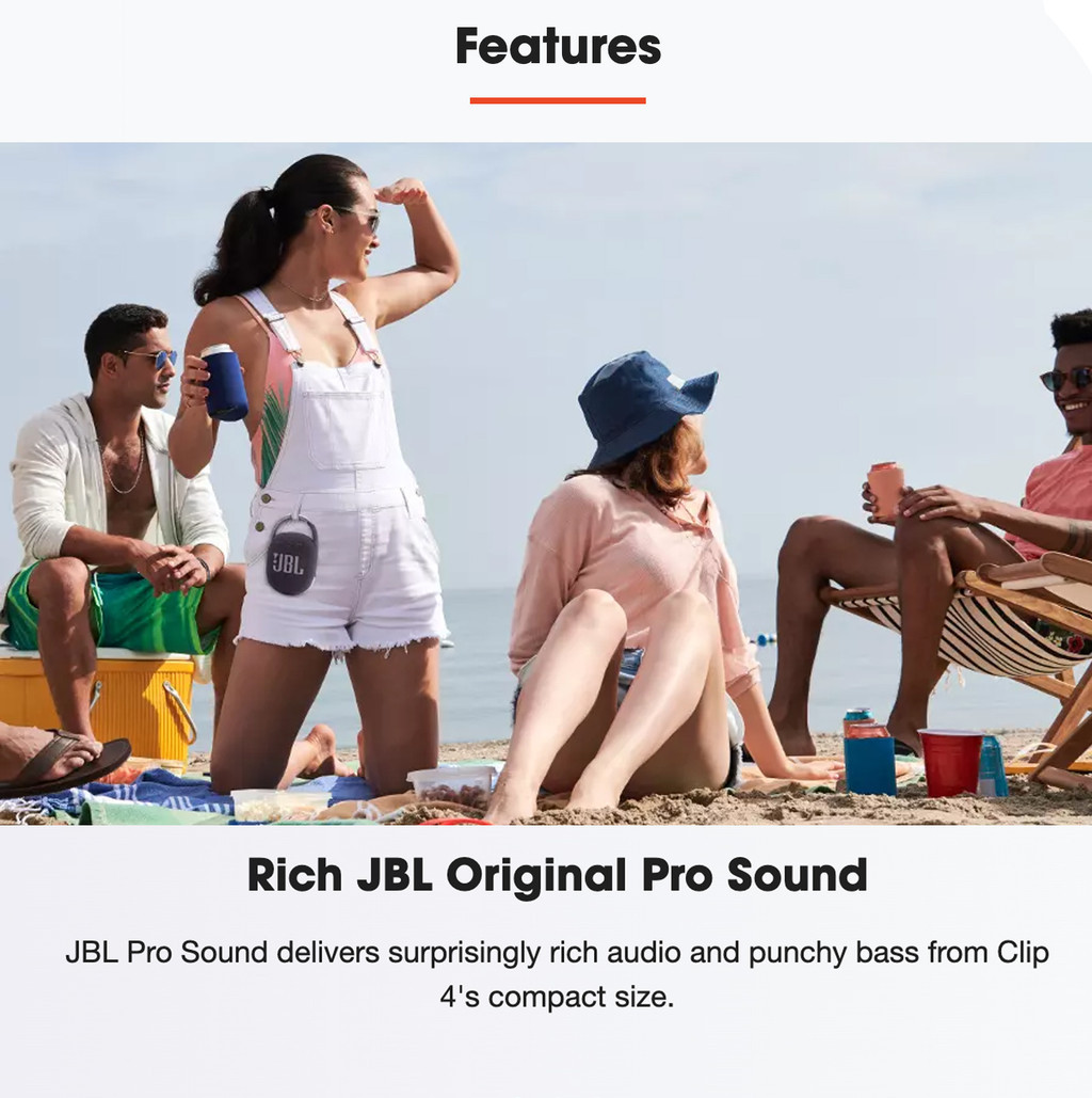JBL Clip 4 Ultra-Portable Waterproof Bluetooth Speaker | Pro Sound Bass ...
