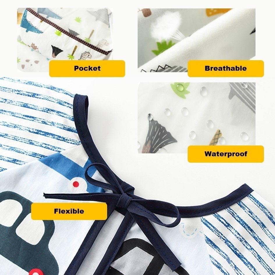 Baby Bibs 0-2Y Baby Feeding Bib Waterproof Eating Drawing Kalis Air ...