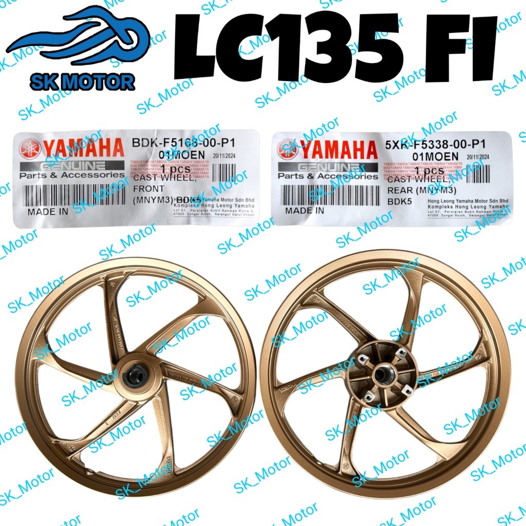 Yamaha LC135 LC 135 V8 FI Original Sport Rim Cast Wheel STD Black MDNMA ...