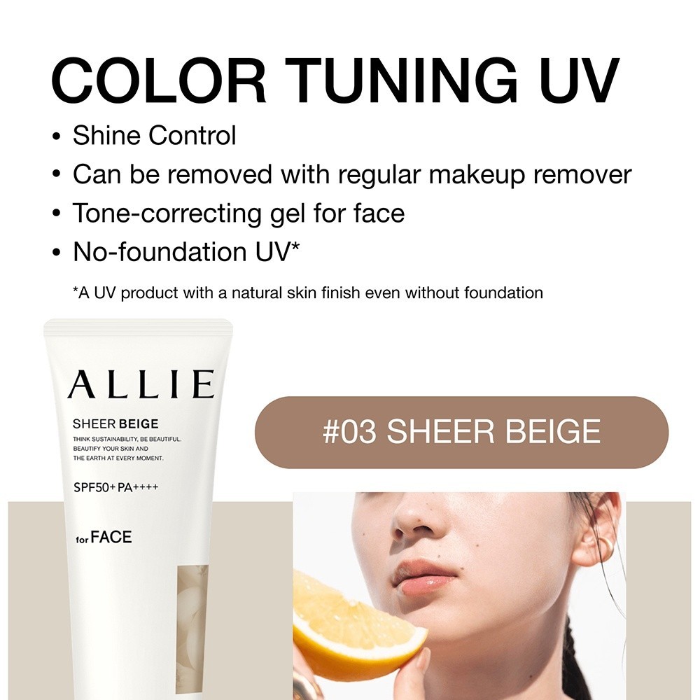 ALLIE Chrono Beauty Color Tuning UV - 03 Sheer Beige (40g) | Shopee Malaysia