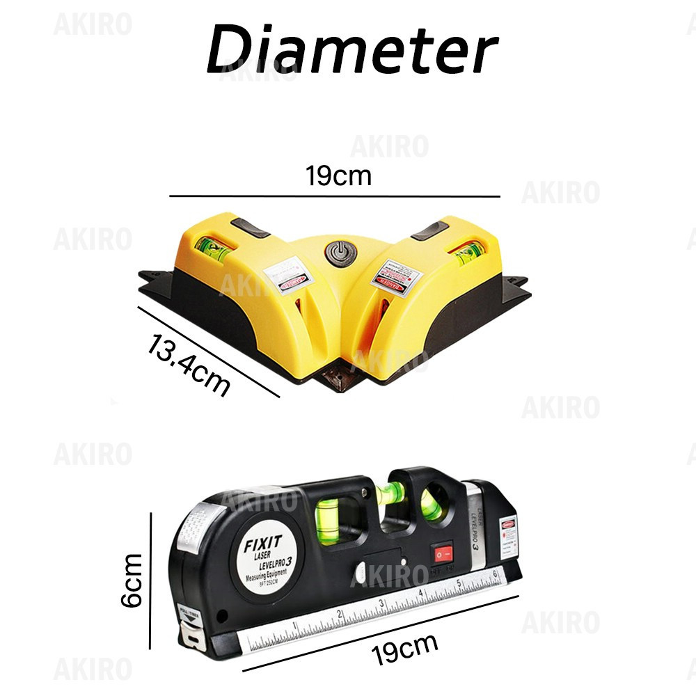 AKIRO Laser Level 90 Degree Square Straight Line Laser Right Alignment ...