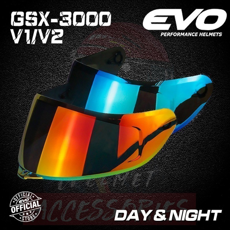 [ReadyStock]EVO GT PRO GSX-3000 V1/V2 Helmet visor lens | Shopee Malaysia