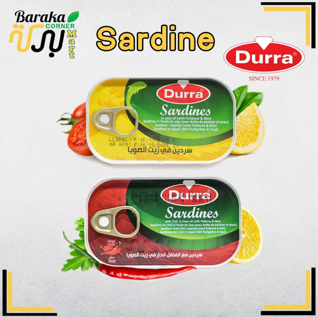 Ikan Sardine | Durra Sardines in Soya oil | Sardine with Chili 125g ...