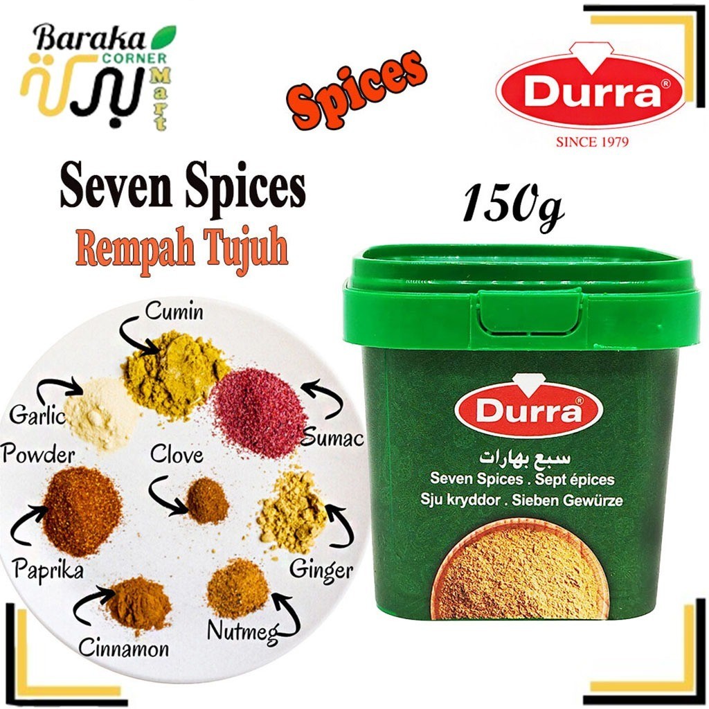 Durra Curry 50g/ Mexican Spices 50g/ Mix Spices 150g/Seven Spices 150g ...