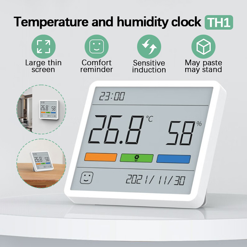 Atuman Duka Atuman Temperature Humidity Meter 3.67 inch LCD Digital ...