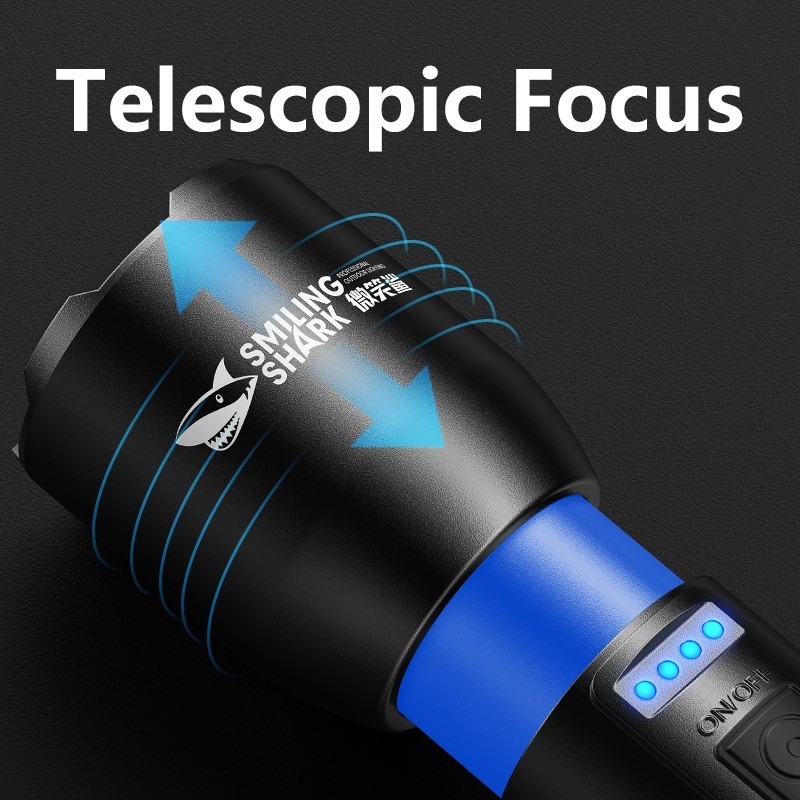 Smiling Shark SD8107 Torch Light M77 8400LM Super Bright Flashlight ...