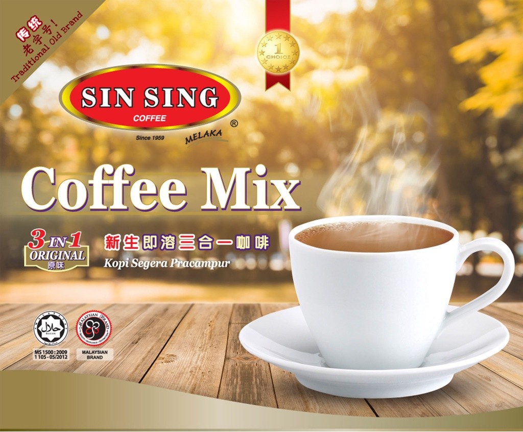 SIN SING Coffee Mix 3 in 1 Instant Coffee Original | Kopi Segera 3 ...