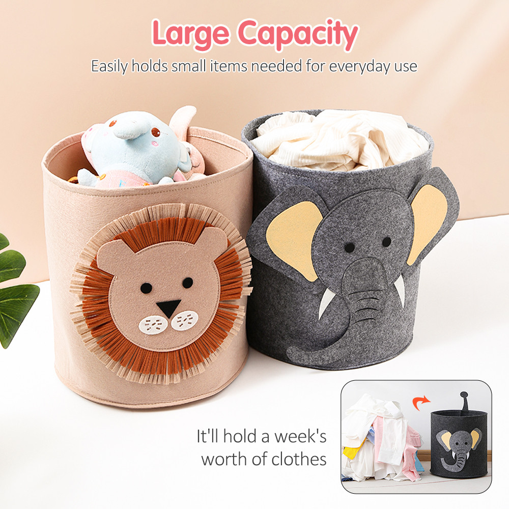 Bevavar Basket Multipurpose Storage Basket Cute Cartoon Animal Design ...