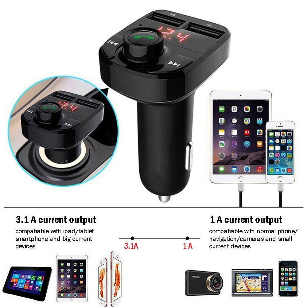 Wireless Bluetooth Car MP3 Player – FM Transmitter, Handsfree Call ...
