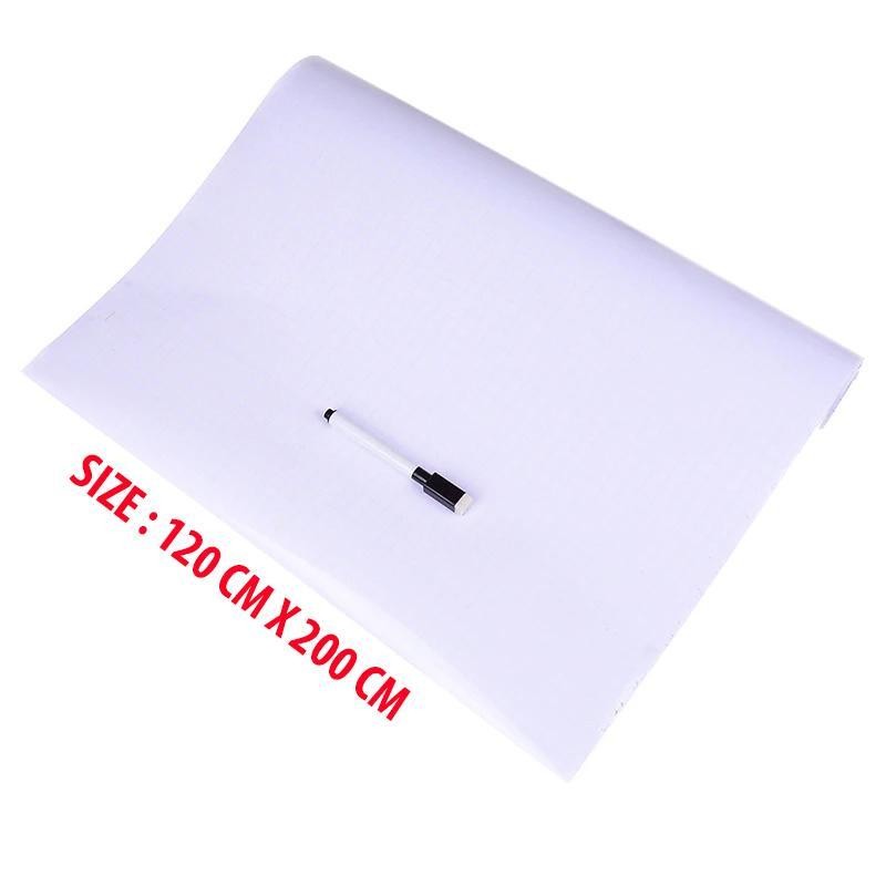 120cm / 90cm Whiteboard Sticker White Black Board Pelekat Papan Dinding ...