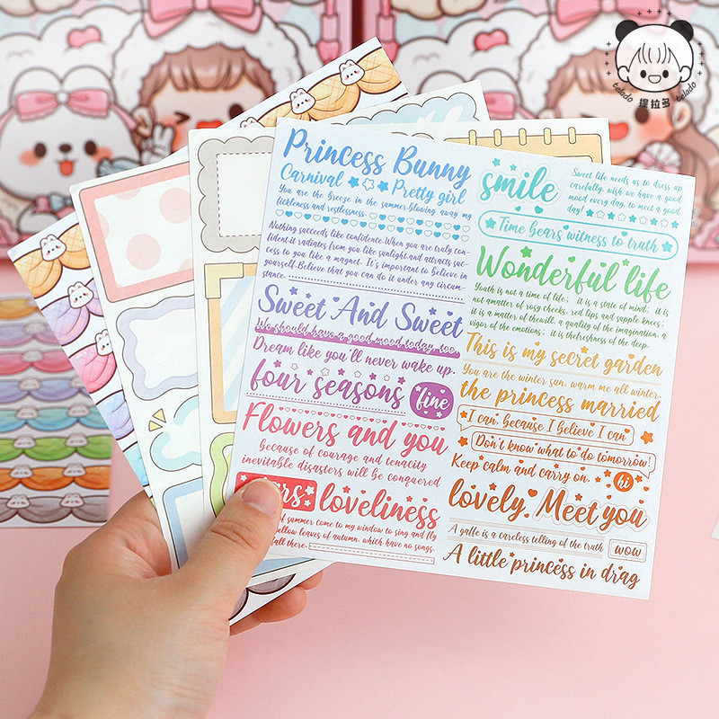 Clearance Telado Dodojam Square Cute Sticker Box DIY Journal Scraping ...