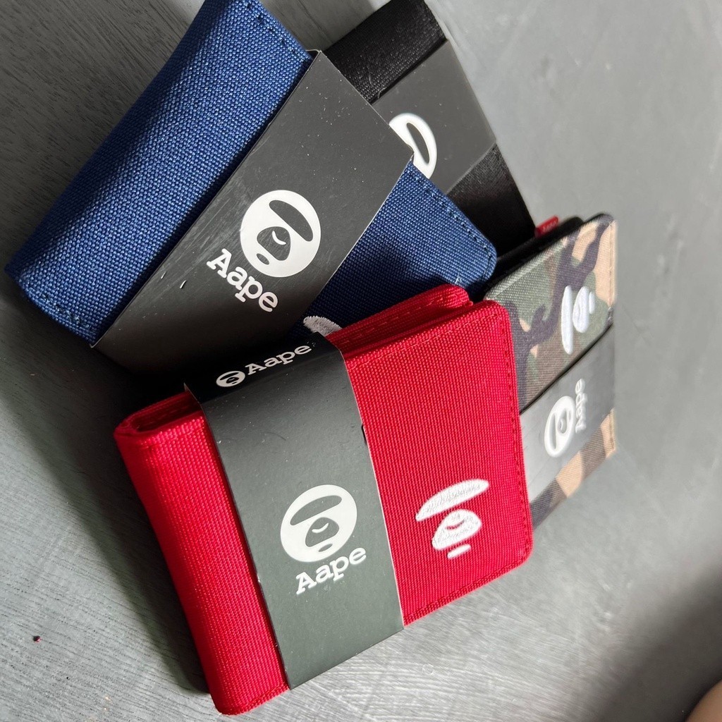 Bape Wallet Men's Short Wallet Canvas Card Holder Wallet Birthday ...