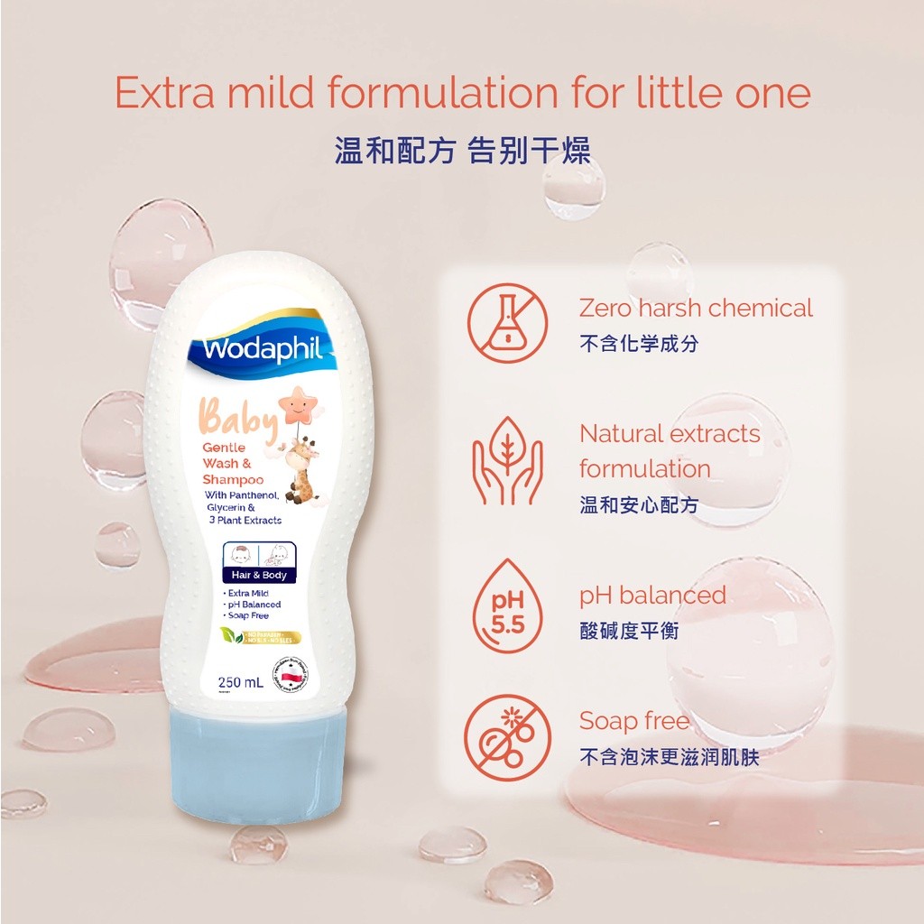 Alpro Pharmacy Exclusive - Wodaphil Baby Gentle Wash & Shampoo 250ml ...