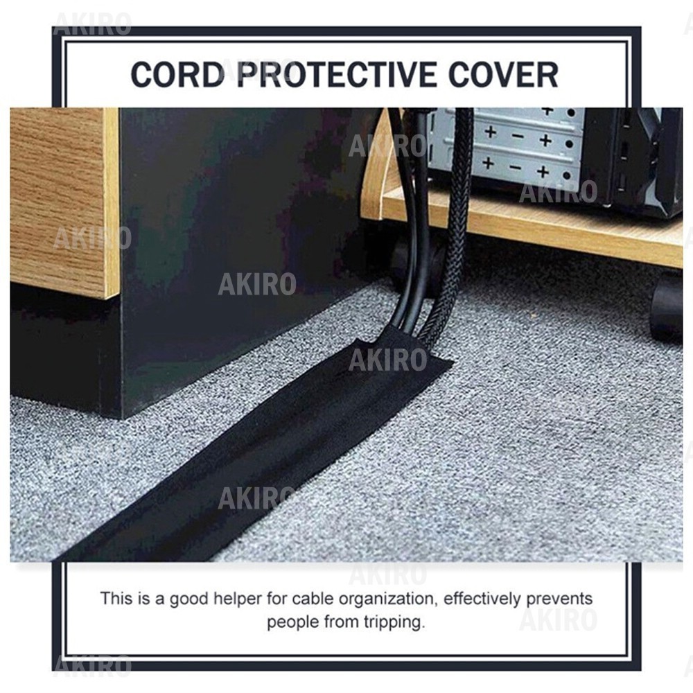 AKIRO Floor Carpet Wire Protector 3M Adhesive Tape Cable Organizer ...