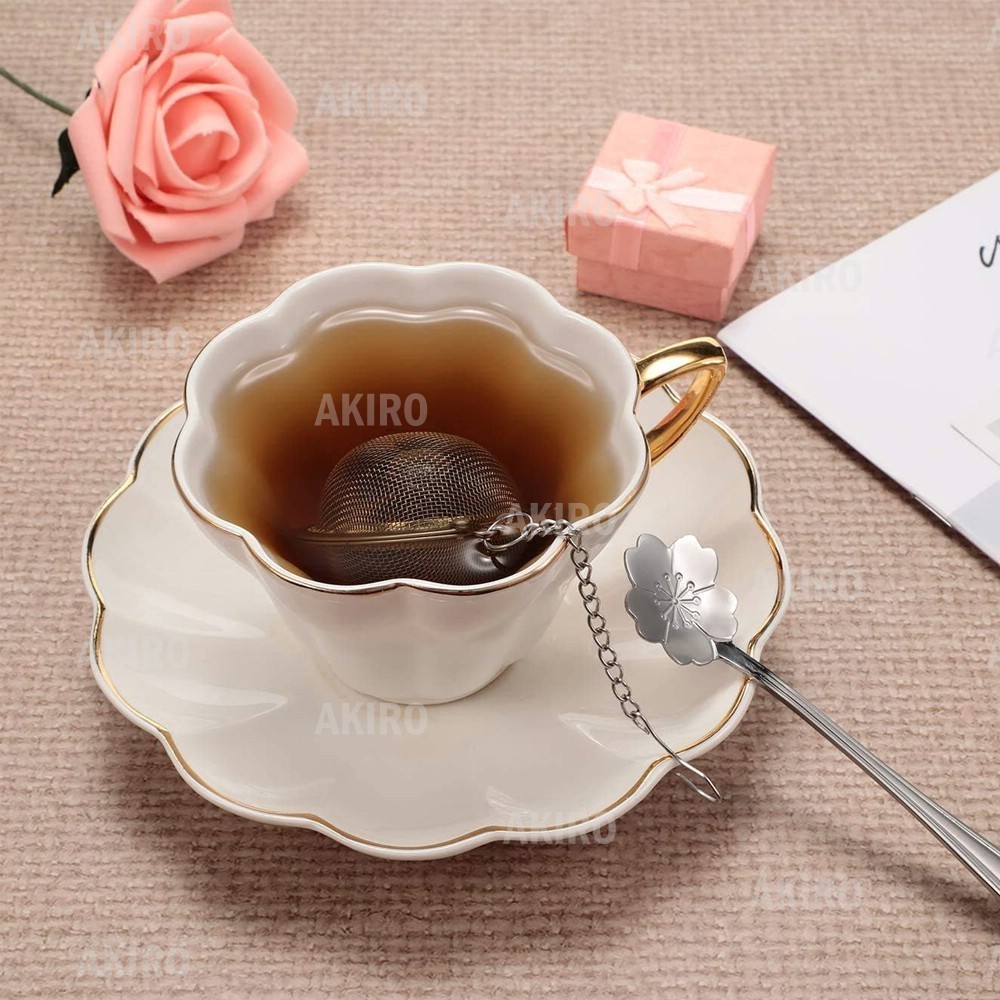AKIRO 5/7/9CM Stainless Steel Tea Infuser Ball With Chain Hook Leaf Tea ...