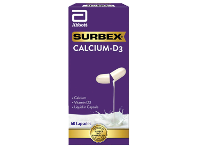Surbex Calcium-D3 (30 Capsules / 60 Capsules / 2 x 60 Capsules | Shopee ...