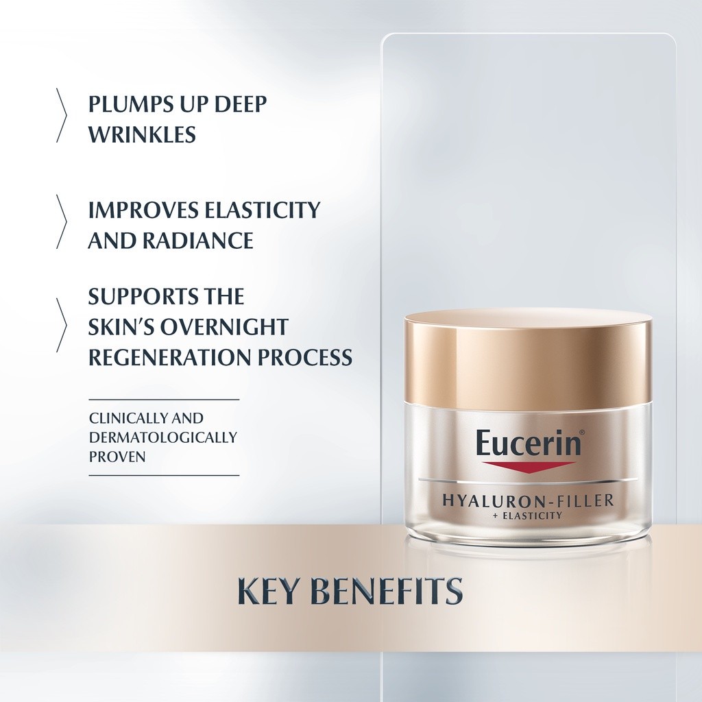 Eucerin Hyaluron Filler + Elasticity Regime Set (Serum 30ml+ Night ...