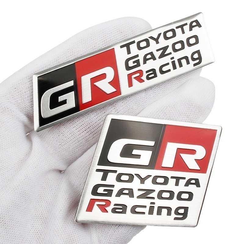 1 x Aluminum GR GAZOO RACING /GR SPORT Logo Emblem Sticker Decal ...