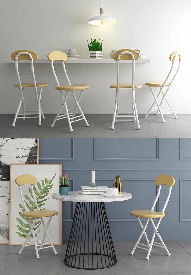 Folding Chair Kerusi Lipat Solat Backrest With Cushion Portable Stool ...