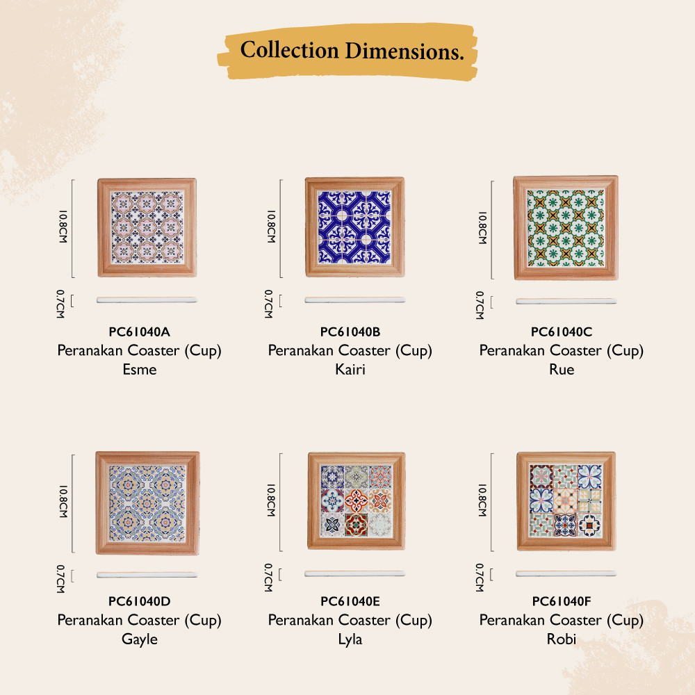 Table Matters - Peranakan Cup Coaster Collection | Shopee Malaysia