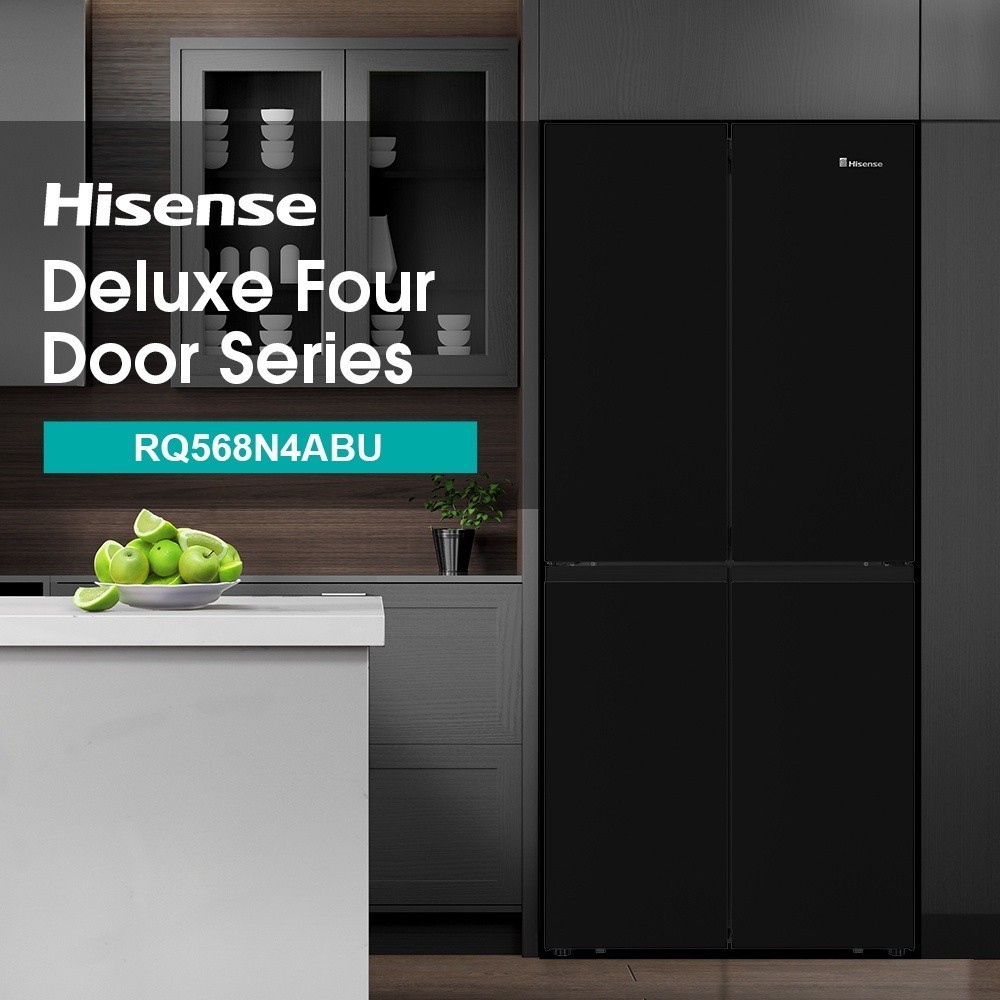 Hisense 520L Side By Side 4 Door Inverter Refrigerator (RQ568N4AWU ...
