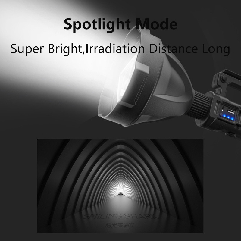 Smiling Shark W591 Searchlight Work Light P70 5000 Lumens Powerful Torch Light Portable Lamp ...