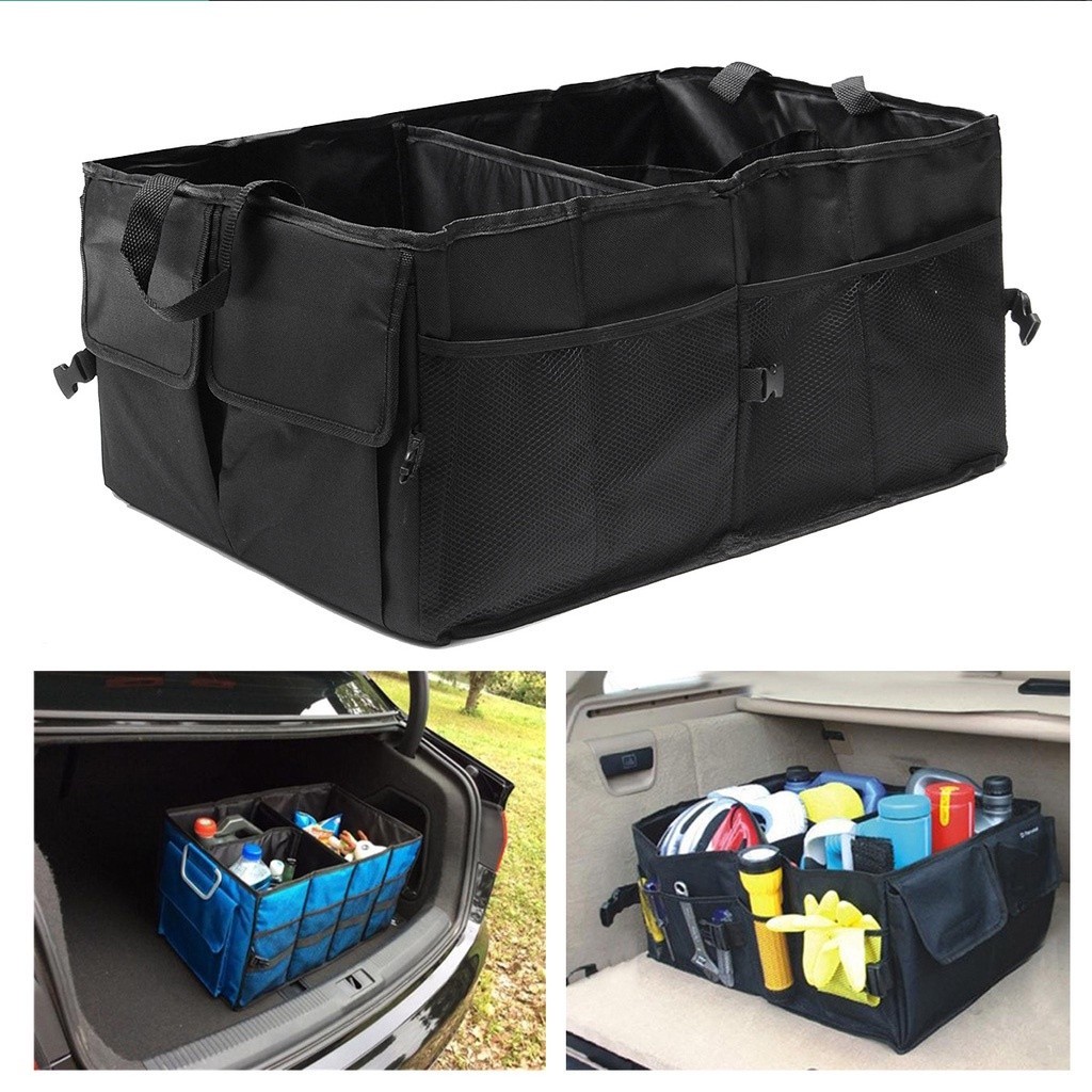 Car Boot Organizer Storage Bag | Multi-Compartment Bonnet Organizer ...
