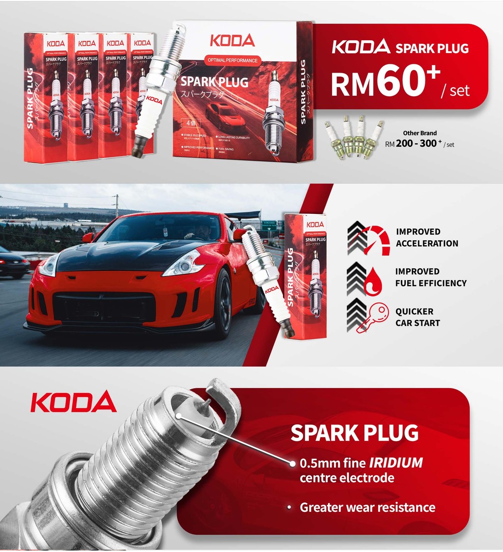 KODA Iridium Spark Plug Proton Savvy 1.2 D4F-L4 2005-2011 ILKAR7G7 KD ...