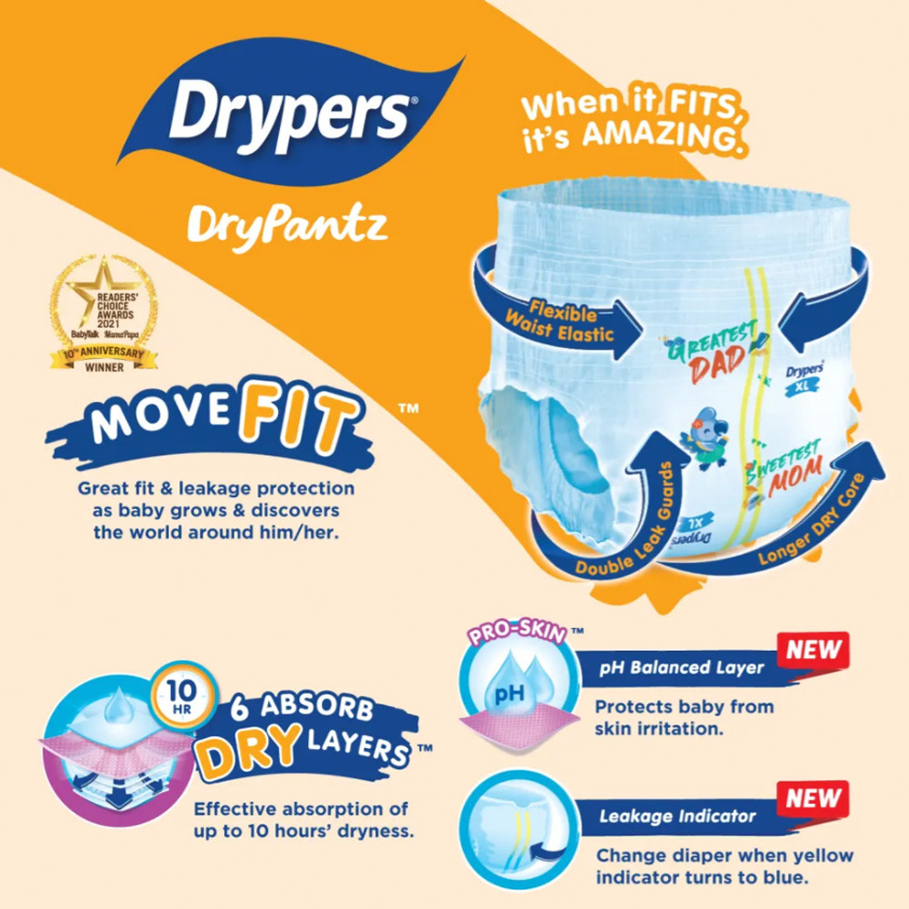 Drypers Drypantz L (48 Pcs x 4 Packs) (1 Carton) | Shopee Malaysia