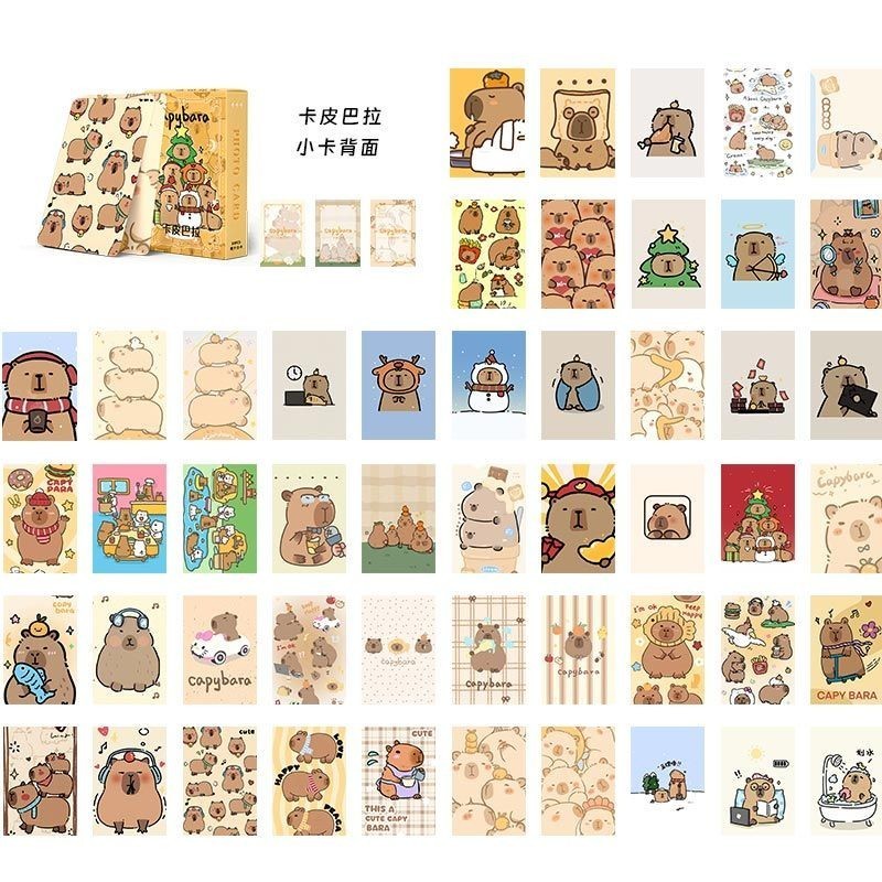 Kapibara 卡皮巴拉 镭射 小卡 1pcs 收藏卡 三丽鸥 库洛米 贺卡 Laser Photocard Collection Card ...