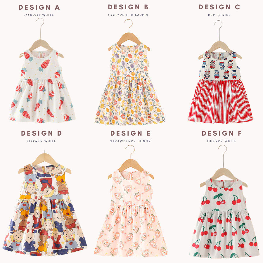 Dress Girl Kids 1-5Y Dress Baby Girl Floral Cotton Dress Budak ...