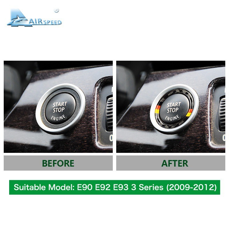 xps For BMW E90 E92 E93 3 Series Carbon Fiber Car Engine Start Ignition ...