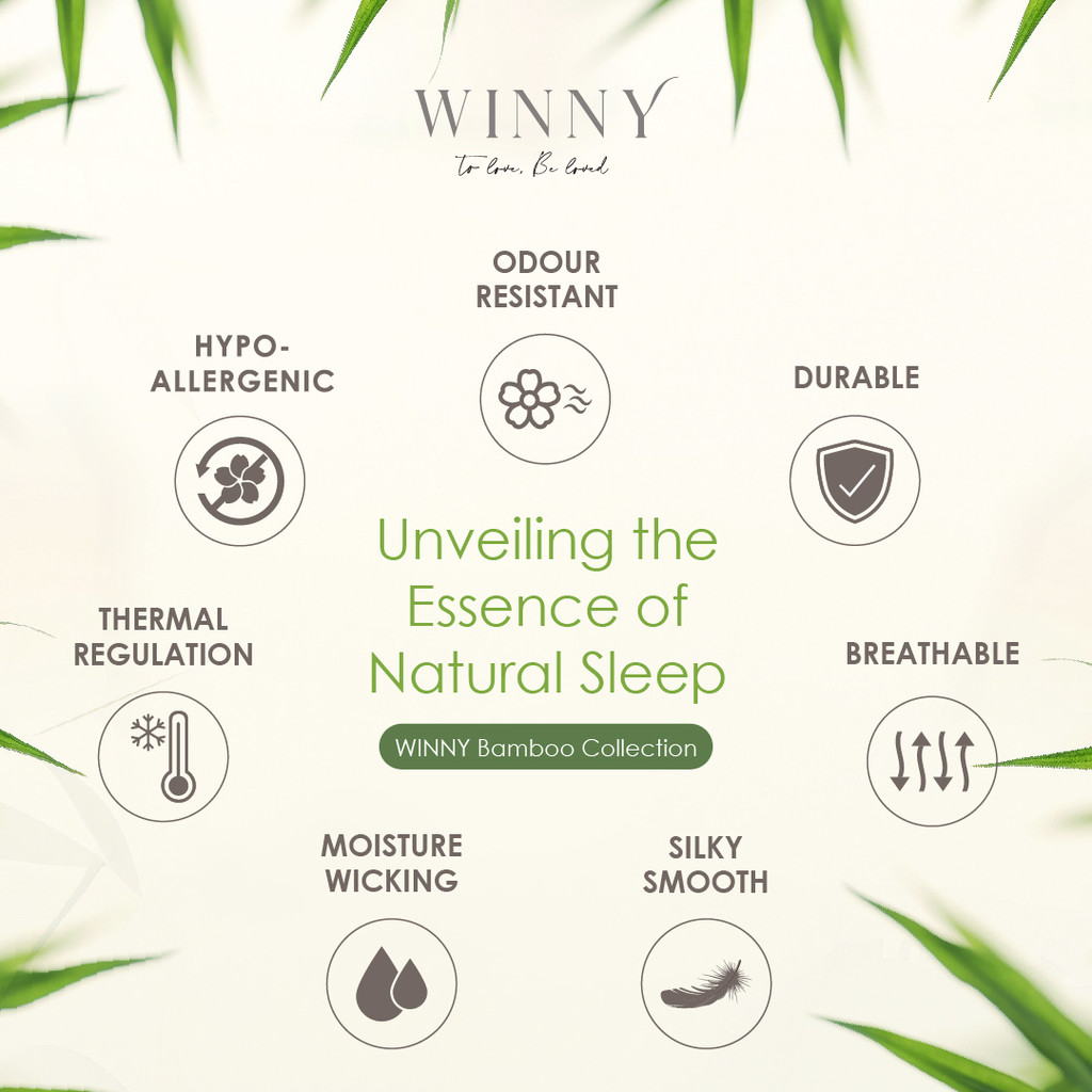 WINNY Revitalize Bamboo Cooling White Quilt (Super Single / Queen ...