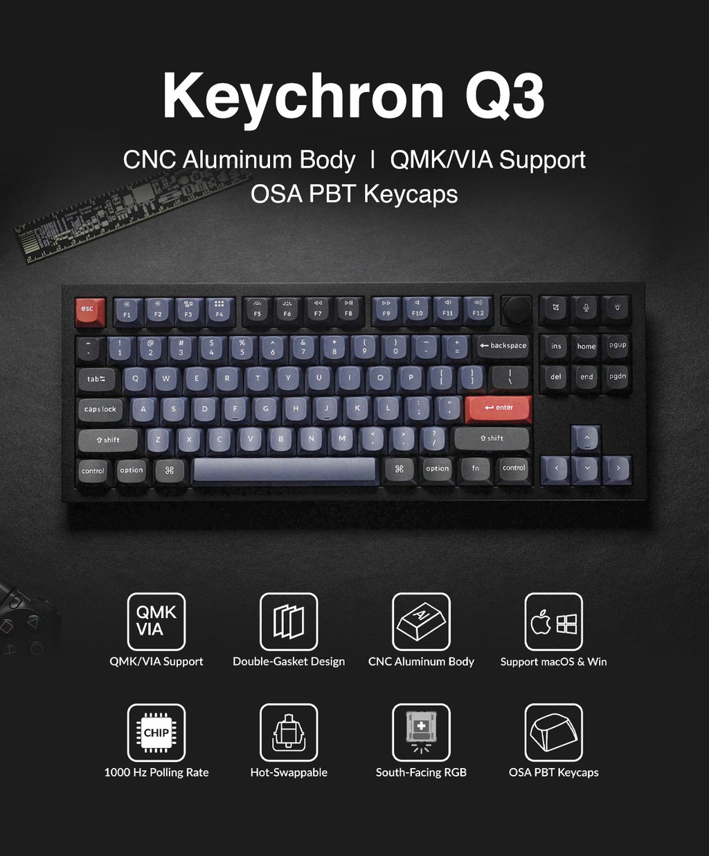 [Up to 30% Off] Keychron Q3 Mechanical Keyboard | 80% TKL Layout ...