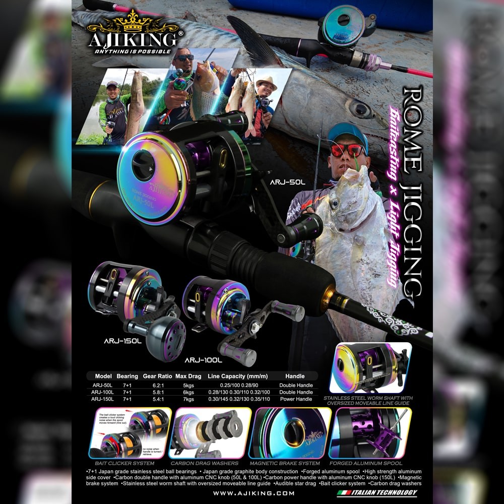 [Minor Defect Permukaan] Ajiking Rome Jigging ARJ Mesin Pancing Konvensional | Conventional ...