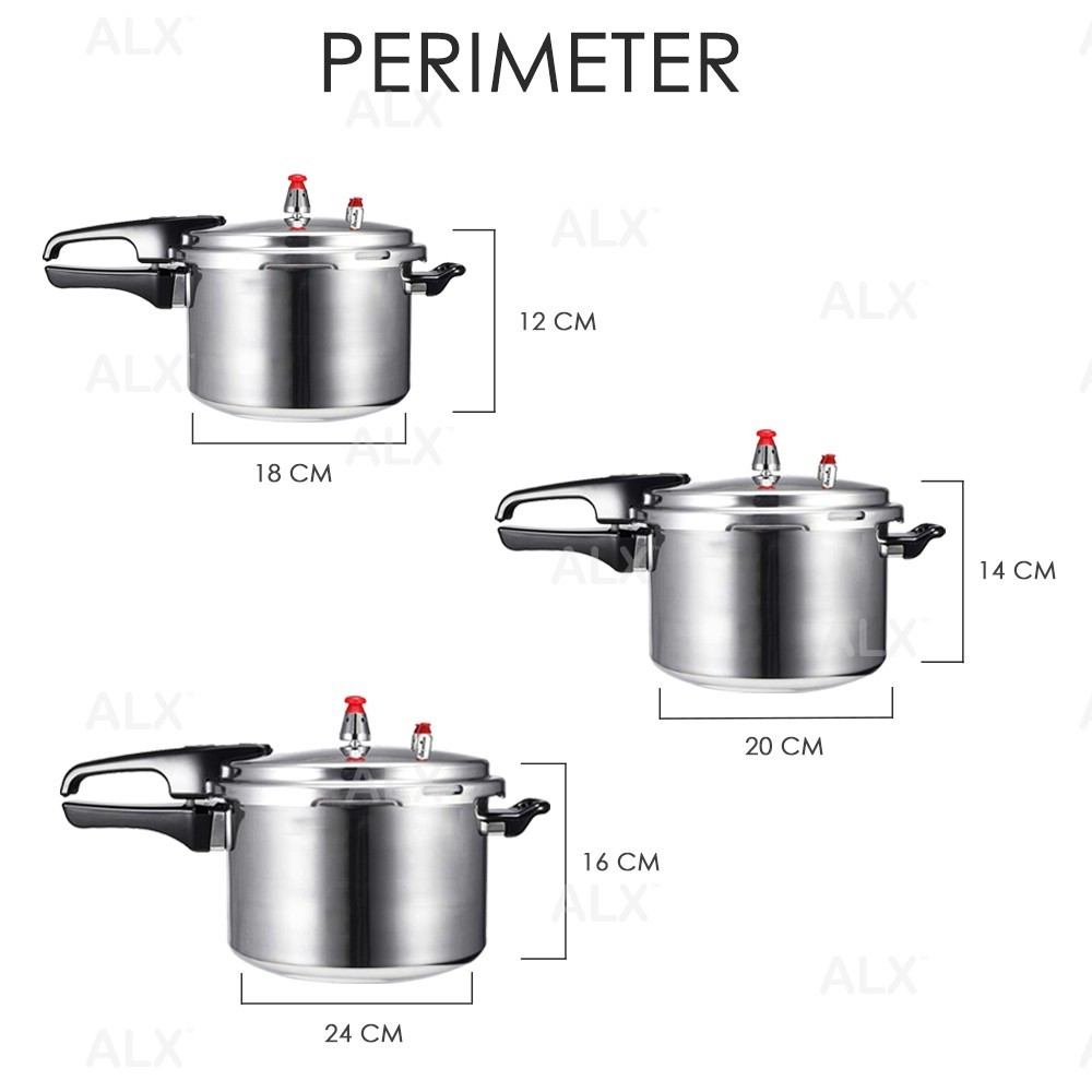ALX High Quality 4L Pressure Cooker Pressure Pot Home Food Cook Makanan ...