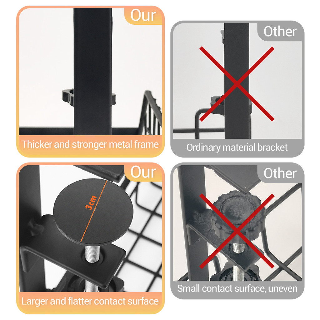 Under Desk Organizer Office Table Storage Shelf Desk Cabinet Storage ...