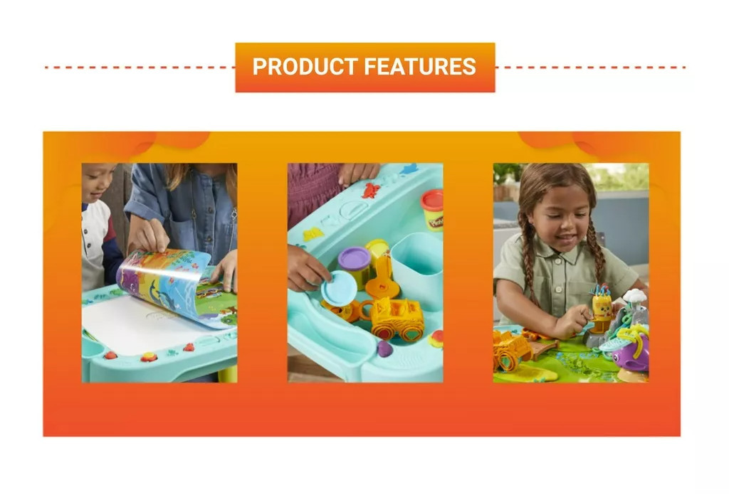 Play-Doh All-in-One Creativity Starter Station: Activity Table with ...