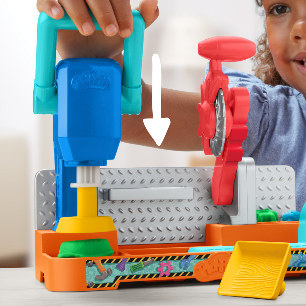Play-Doh Stamp & Saw Tool Bench Preschool Toy for Boys & Girls 3 ...