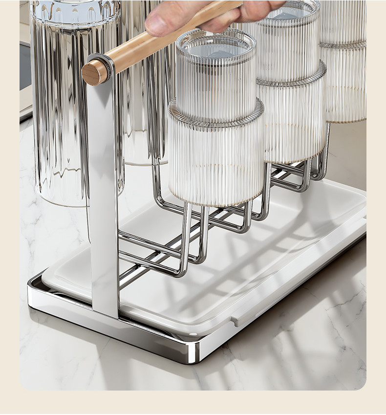 Cup Hanger Rack Glass Cup Holder Drying Mug Cup Organiz Rak Gelas Cawan ...