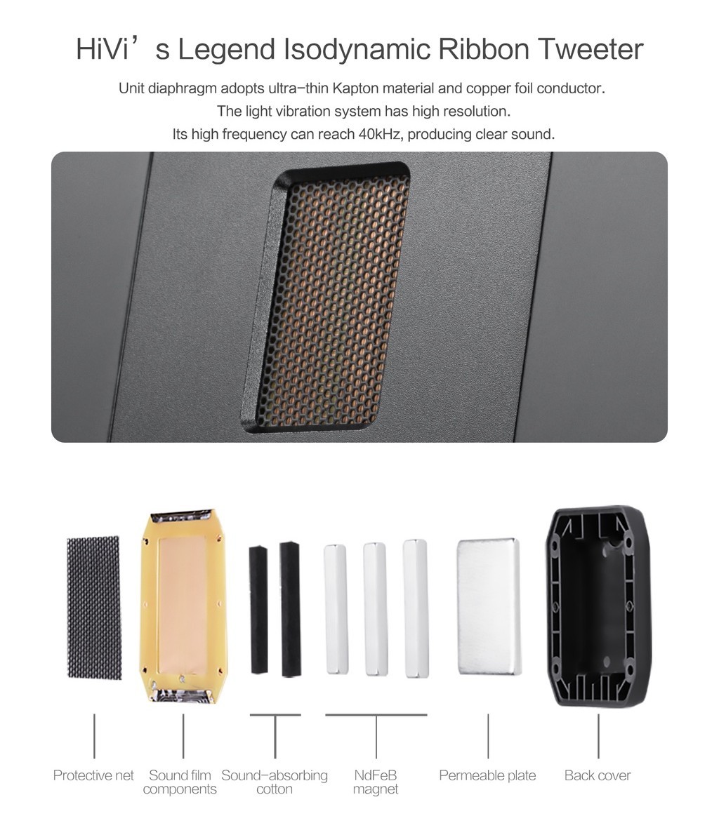 Hivi Swan M500, Three-Way Wireless Bluetooth Speakers: 8" Woofer, 2 ...