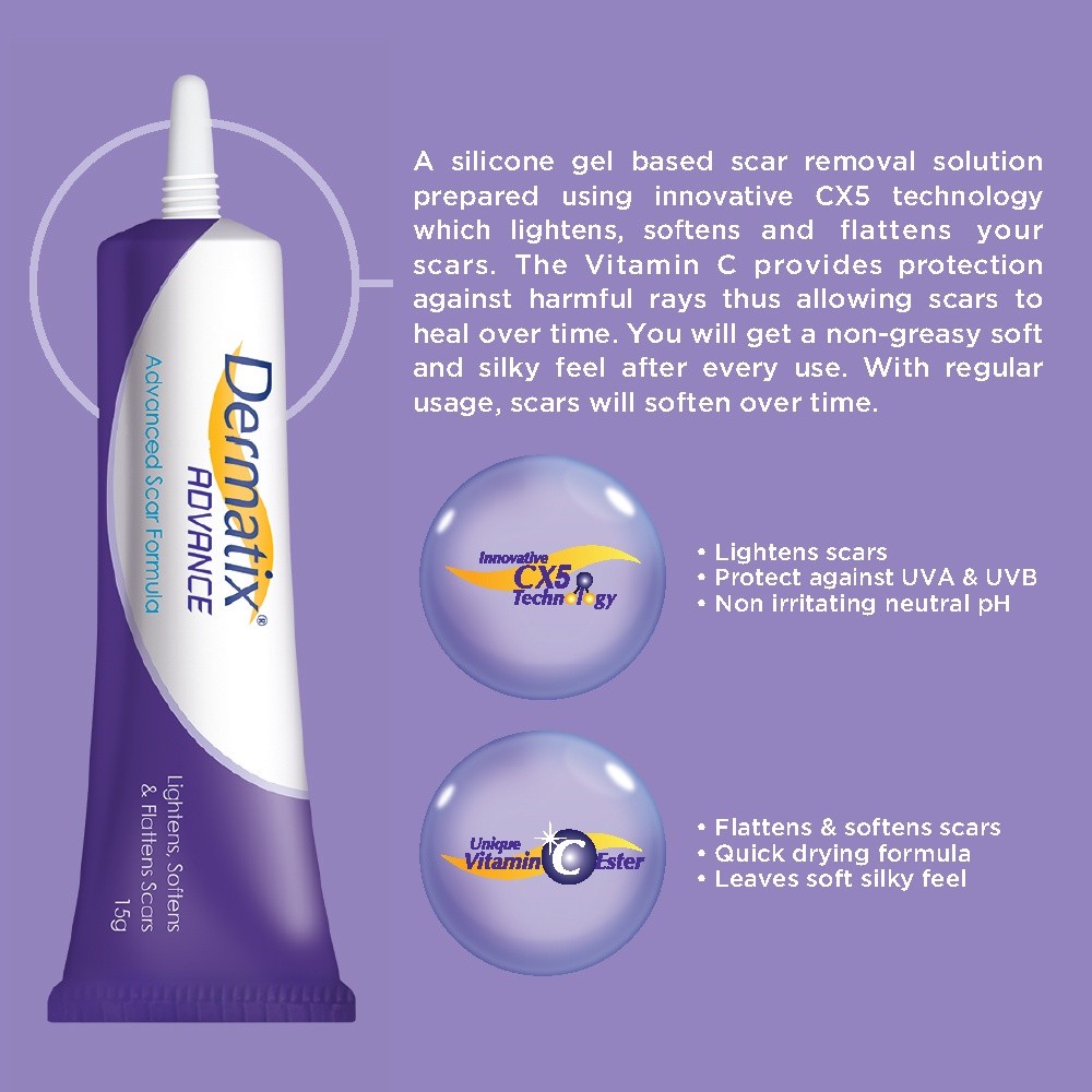Dermatix Advance Scar Gel 15g | Anti-scar/heal scar treatment/lighten ...