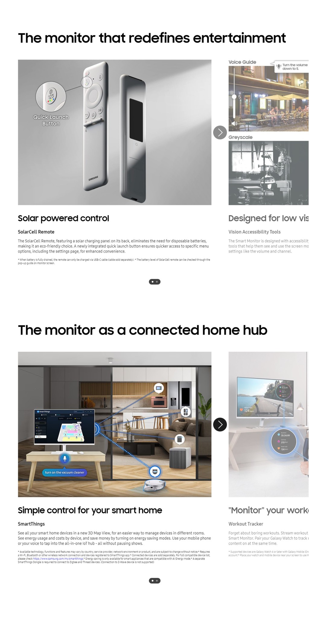 Samsung 32" M7UHD White Smart Monitor | Eye Saver | PC Experience with ...