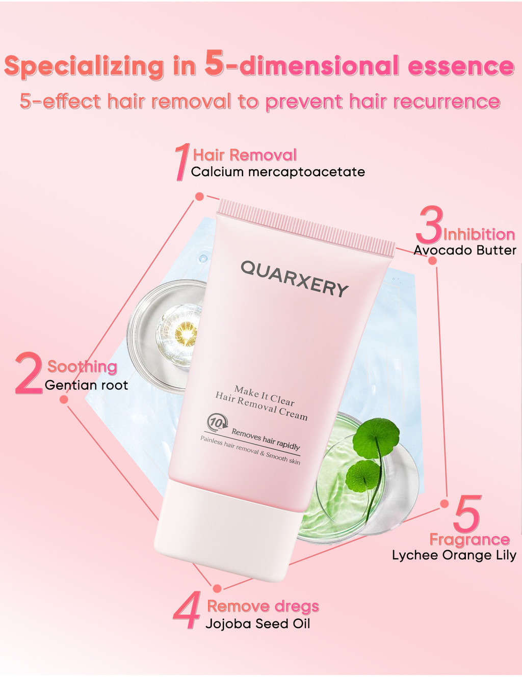 QUARXERY Hair Removal Cream Suit For Sensitive Skin Body & Private ...