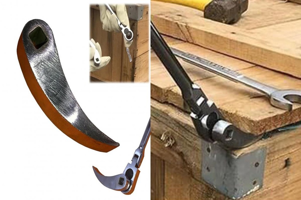 livecity| Small Space Pry Tool Adjustable Angle Crowbar Adapter Head ...