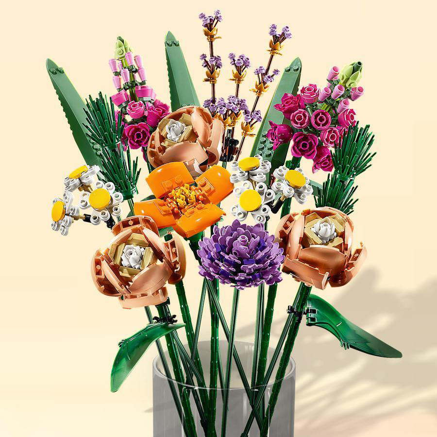 Flower Blocks Blok Bunga Building Blocks Rose Orchid Bouquet Set Girl ...