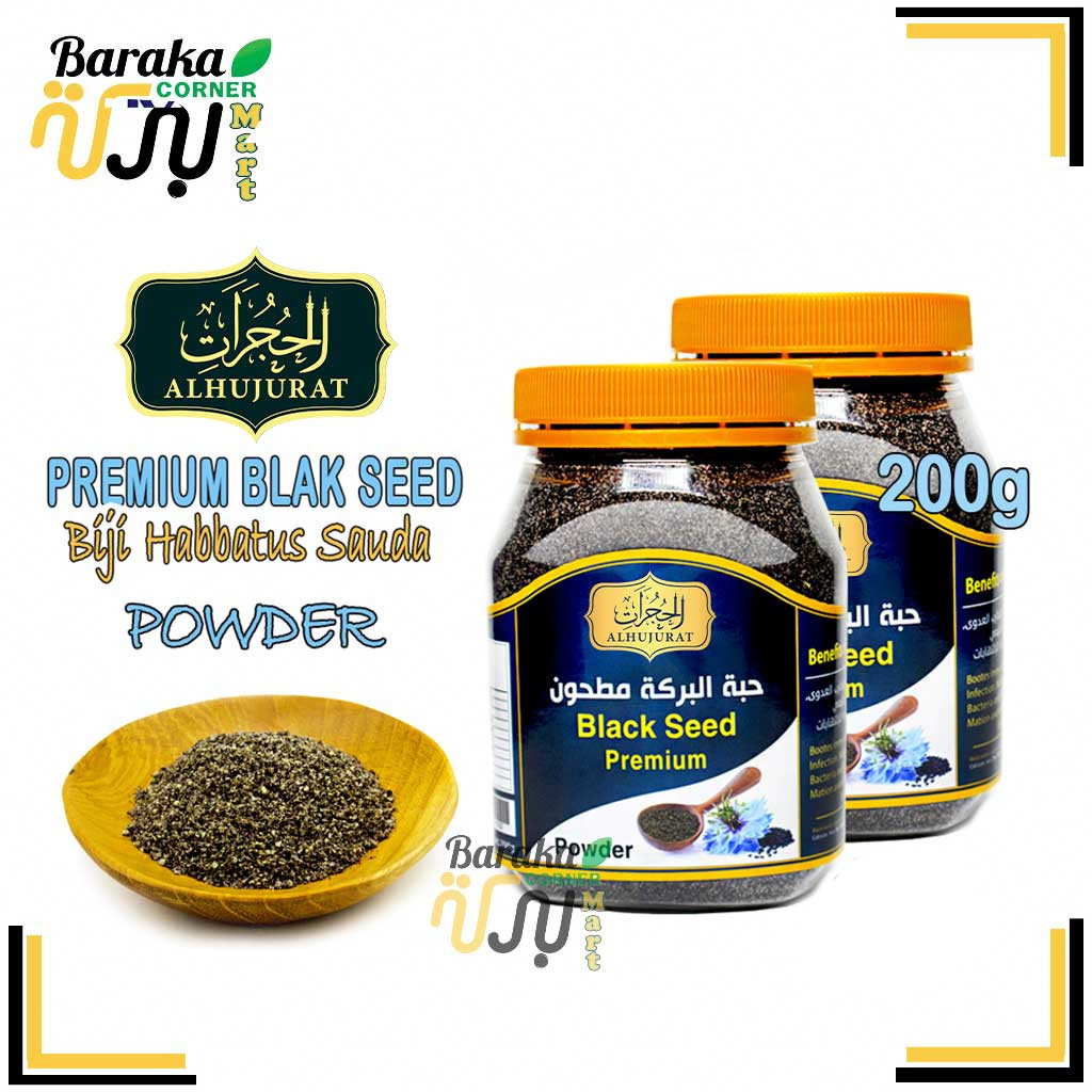 Alhujurat Black Seed & Powder Premium Habbatussauda Biji & Serbuk 200g ...