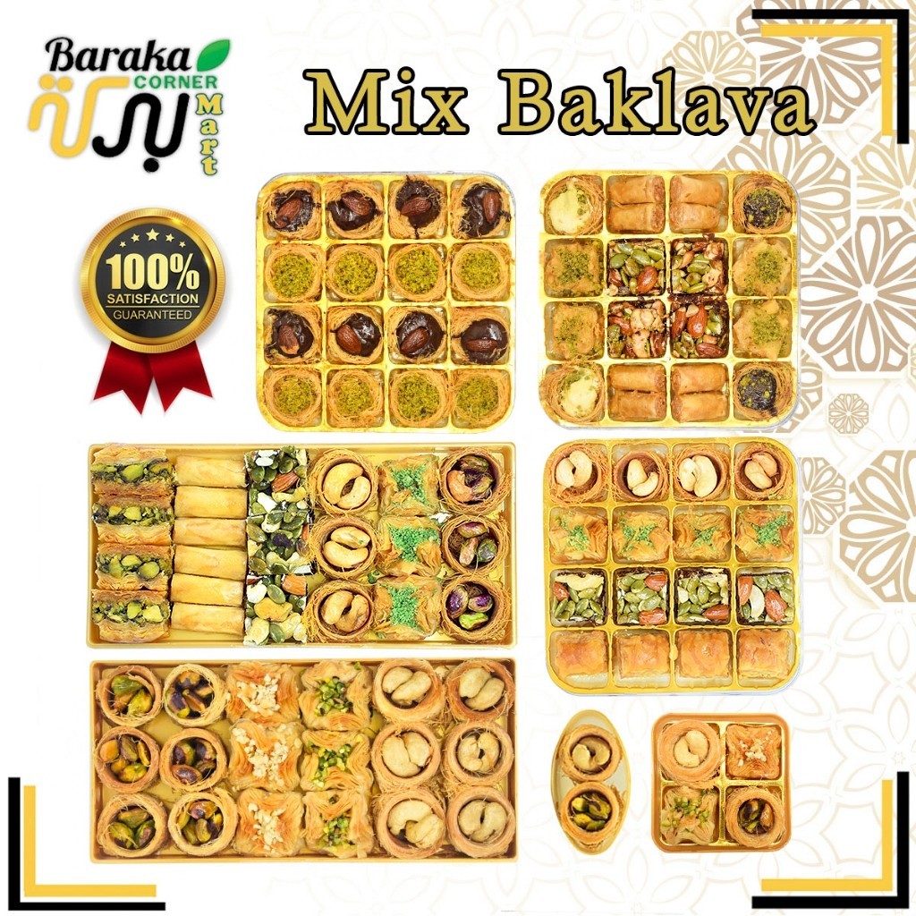 Premium Turkish Baklava Sweet | Mix Baklava Gift Box | Fresh Stock 4Pcs ...