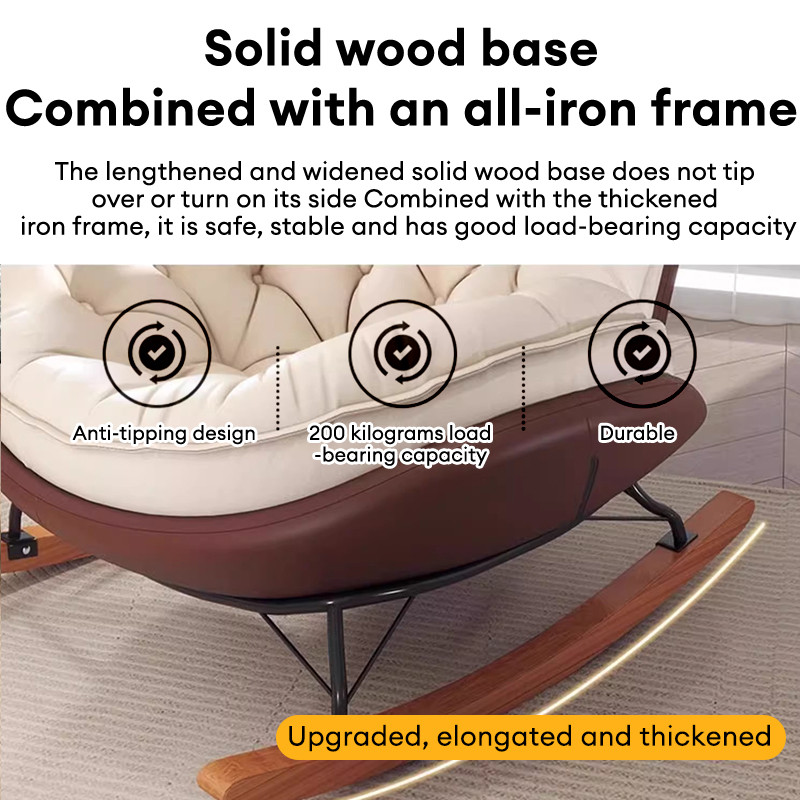 【𝟐-𝟑 𝐝𝐚𝐲𝐬 𝐝𝐞𝐥𝐢𝐯𝐞𝐫𝐲】YJ Rocking Chair With Footrest Stool Lazy Sofa Chair ...
